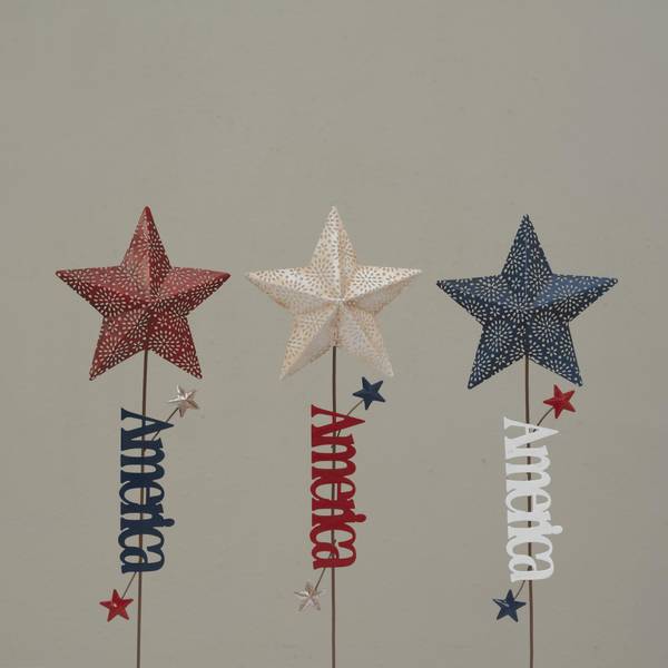 Gerson 18" Metal Americana Star Stake Assortment - 2761660BS | Blain's ...