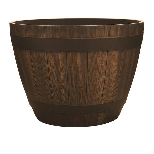 Ames 15" Kentucky Walnut Finish Wine Barrel with Black Bands - HDR ...