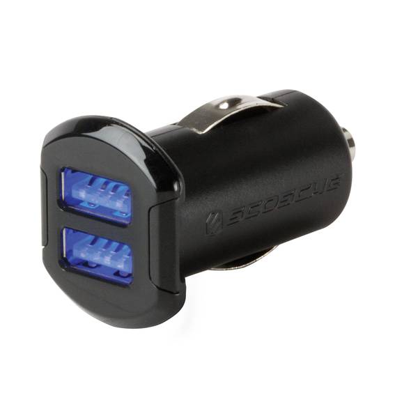 SCOSCHE Dual USB Car Charger with Glow Ports (12 Watts x 2 Ports ...