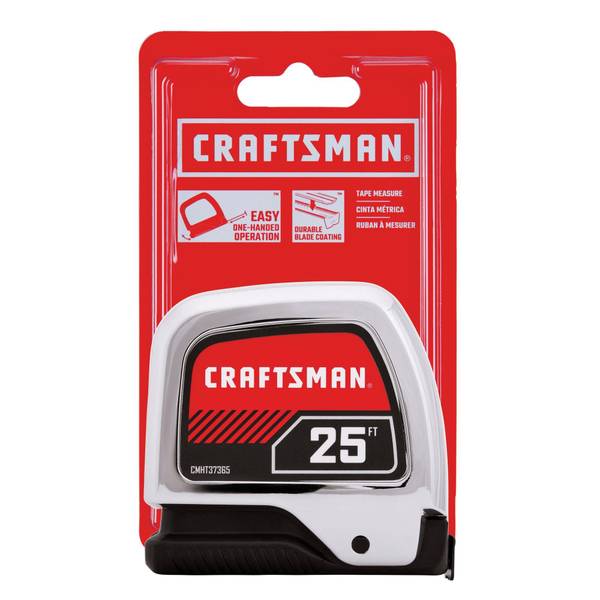 Craftsman 25' Chromelock Tape Measure - CMHT37365S | Blain's Farm & Fleet