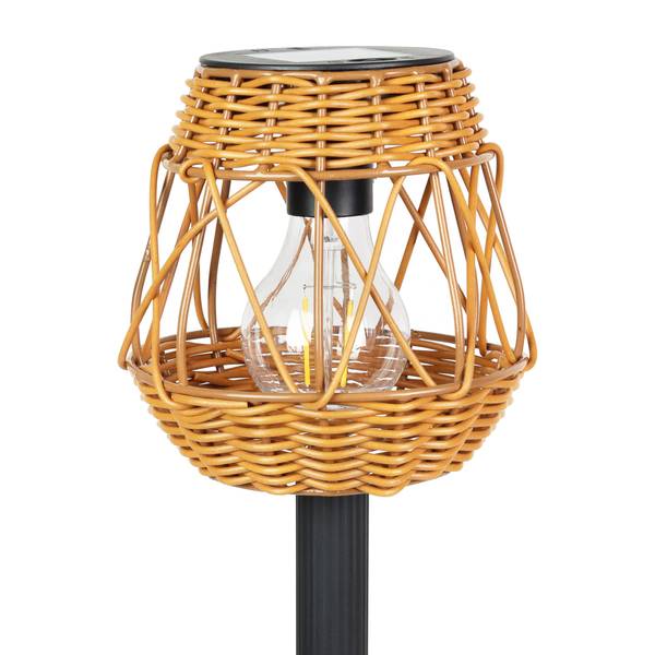 Exhart 5.5" Wide Solar Rattan Goblet Garden Stake - 55332 | Blain's ...