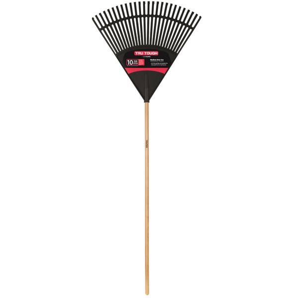 Tru-Tough 24 Inch Poly Leaf Rake with Wood Handle - EP-26 | Blain's ...