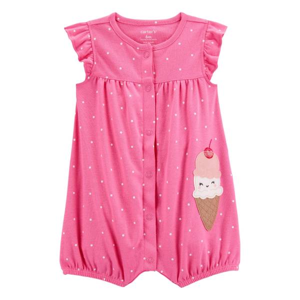 Carter's Infant Girls Ice Cream Cotton Romper - 1S487110-3M | Blain's ...