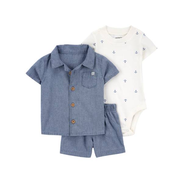 Carter's Infant Boys 3-Piece Chambray Anchor Outfit Set - 1S452310-6M ...