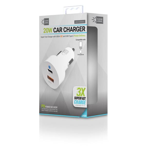 Case Logic 20W USB/Type C Car Charger - CL-PD-V1-102-WT | Blain's Farm ...