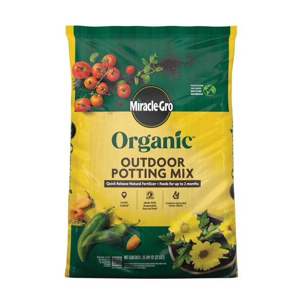 Miracle-Gro 25 Quart Organic Outdoor Potting Mix - 71281430 | Blain's ...