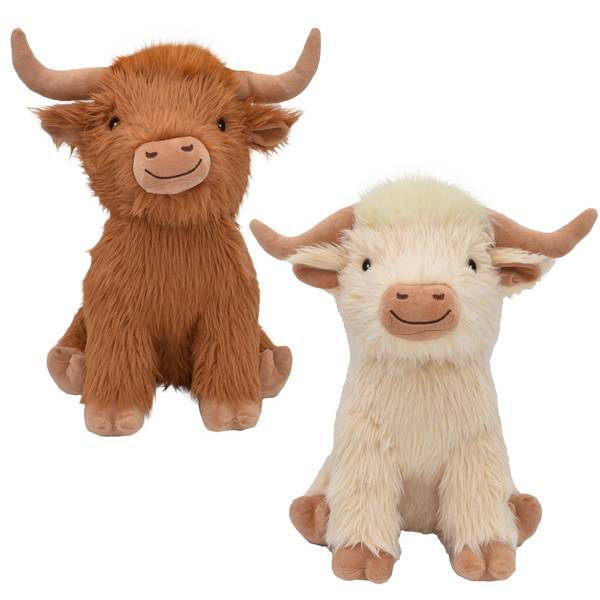 Multipet International Jumbo Plush Highland Cow Dog Dog Toy Assortment ...