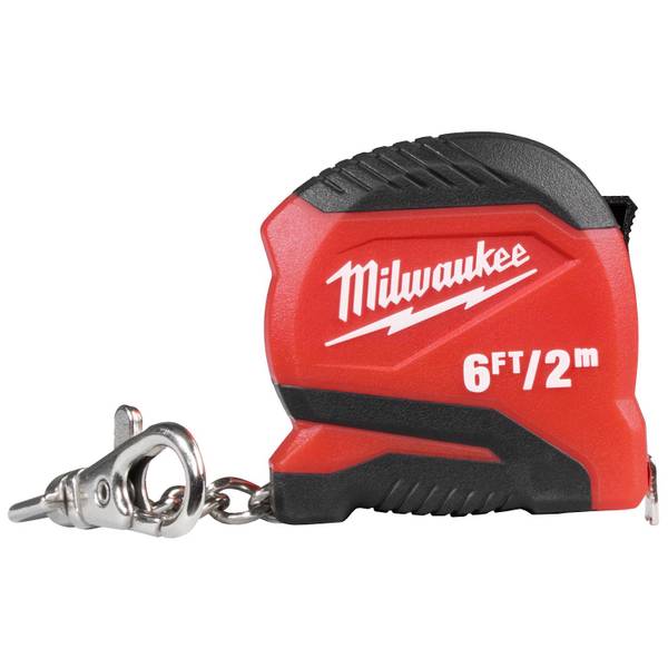 Milwaukee 6' Keychain Tape Measure - 48-22-1706C | Blain's Farm & Fleet