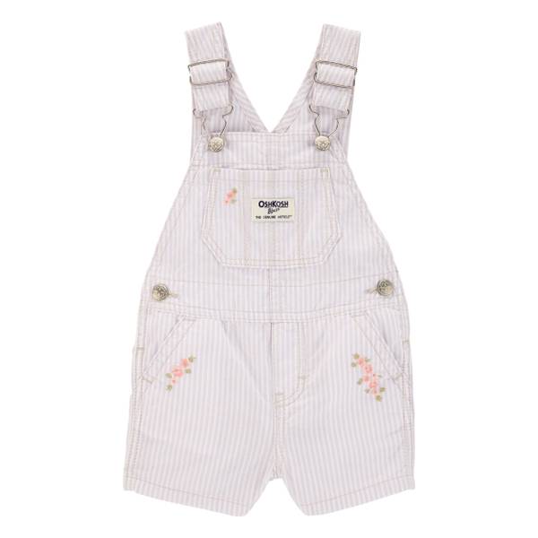 Oshkosh Infant Girls Floral Striped Shortalls - 1S466510-3M | Blain's ...