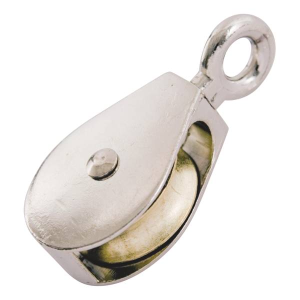 King Chain 1-1/2" Fixed Eye Single Rope Pulley, Zinc-Plated - 151130 ...