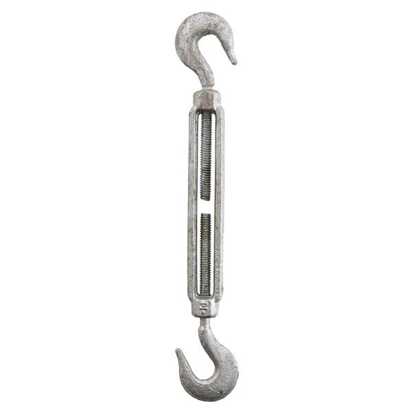 King Chain 3/8" x 6" Galvanized Hook-Hook Long Turnbuckle - 179810 ...