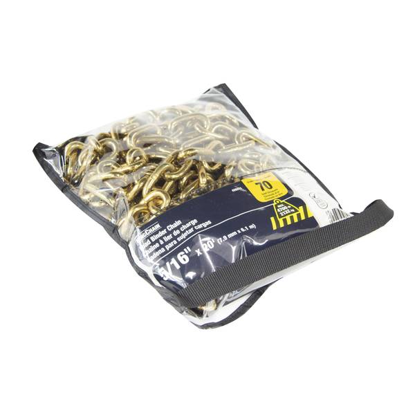 King Chain 5/16" x 20' Grade 70 Gold Chromate Transport Chain - 426211 ...