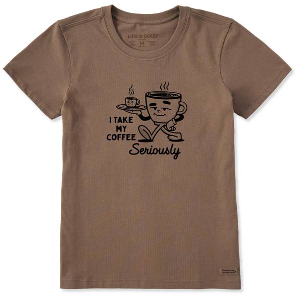 Life Is Good Women's Coffee Seriously Short Sleeve Crusher Tee - 139503 ...