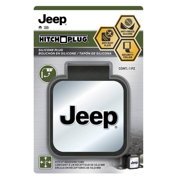 Jeep Metal Plate Silicone Hitch Plug - 002304R01 | Blain's Farm & Fleet