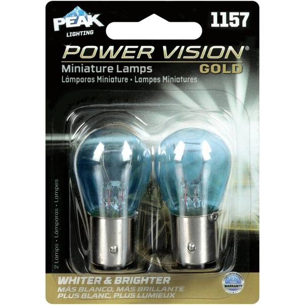 Peak 2-PK 1157 Power Vision Gold Miniature Bulbs - 1157PVG-BPP | Blain ...