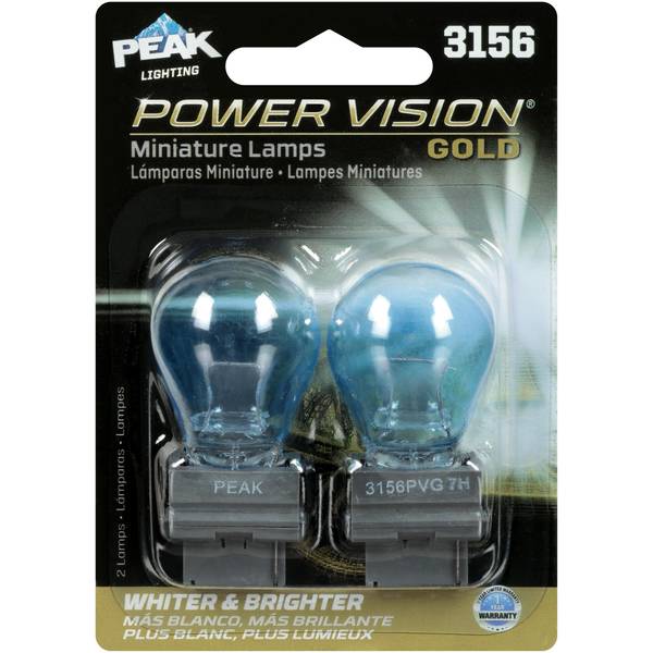 Peak 2-PK 3156 Power Vision Gold Miniature Bulbs - 3156PVG-BPP | Blain ...