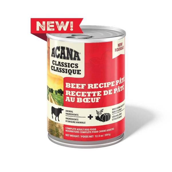 Acana Classics Pate Wet Dog Food Beef Recipe, 12.5 oz, Protein-Rich ...