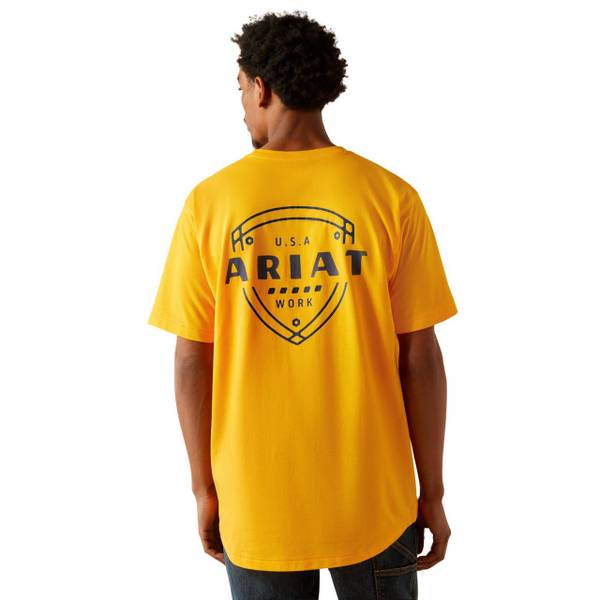 ARIAT Men's Rebar Workman 360 Shield Pocket Short Sleeve T-Shirt ...