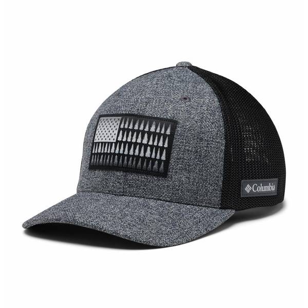Columbia Tree Flag Mesh Ball Cap, Grey Hthr / Black, L/XL - 1837101040 ...