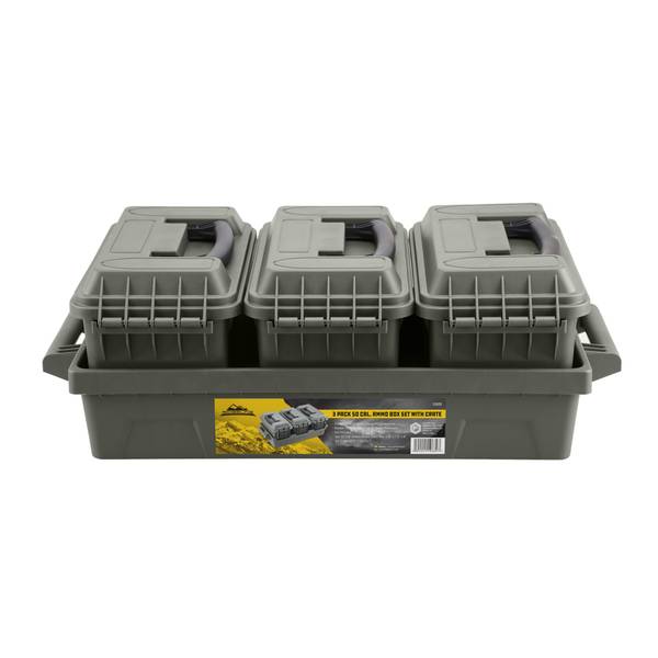 Ridgeline OD Grn 3 Box .50 cal Plastic Ammo Crate - 10689 | Blain's ...
