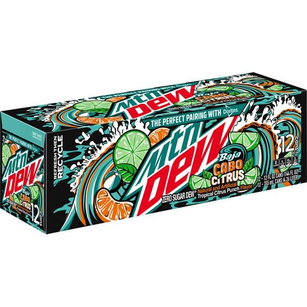 Mountain Dew 12-Pack BajaBlast Cabo Citrus - 325814 | Blain's Farm & Fleet