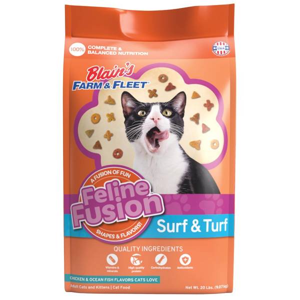 Blain's Farm & Fleet Feline Fusion Surf & Turf Recipe 20 lb, Chicken ...