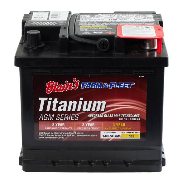 Blain's Farm & Fleet Titanium AGM Auto Battery - 140RAGMS | Blain's ...