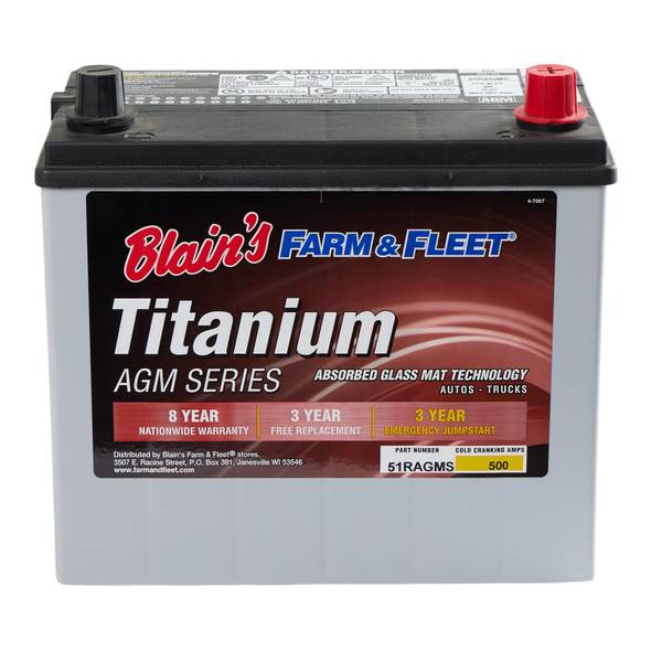 Blain's Farm & Fleet Titanium AGM Auto Battery - 51RAGMS | Blain's Farm ...