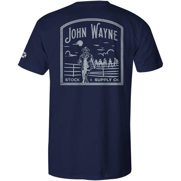 Hooey Men's John Wayne Short Sleeve Crew Tee - HT1647NV-1-S | Blain's ...