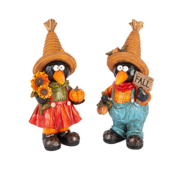 Gerson Resin Harvest Crow Assorted Figurines - 2797010 | Blain's Farm ...