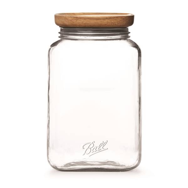 Ball 15.6 Cup Glass Stack & Store Jar with Wood Lid - 2208653 | Blain's ...