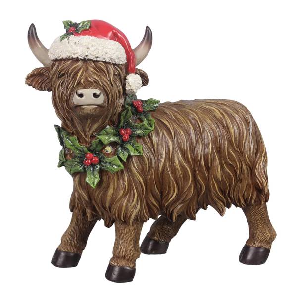 Youngs Inc Resin Highland Cow With LED Light - 95921 | Blain's Farm & Fleet