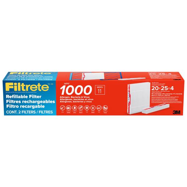 Filtrete 3M Filtrete Refillable Filter Refills 1000 MPR RFA01-4-2P-EC ...