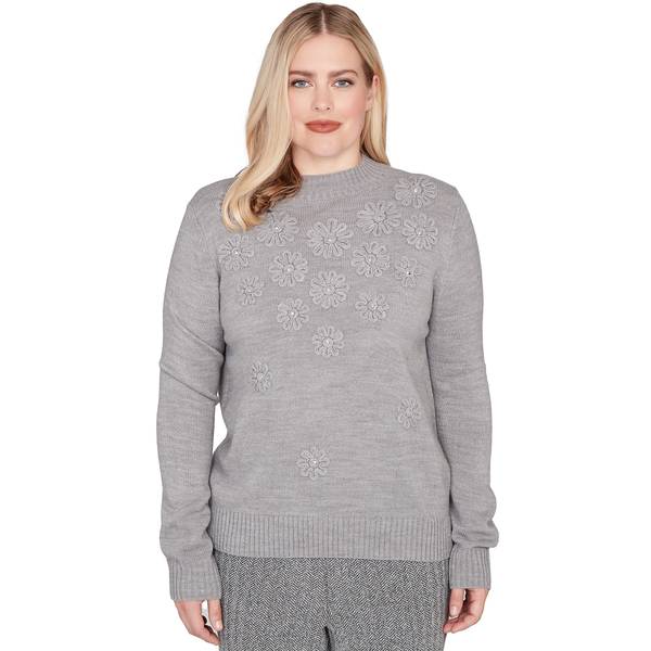 Alfred Dunner Women's Soutache Floral Yoke Sweater - 19164WV-020-S ...