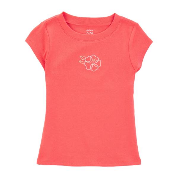 Carter's Girl's Floral Graphic Tee, Coral, 5 - 3S962510-5 | Blain's ...