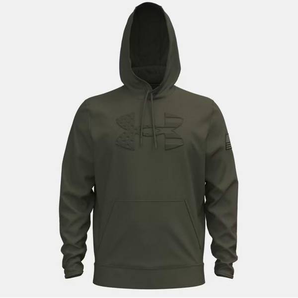 Under Armour Men's Freedom Armour Fleece Emboss Hoodie, Marine OD Green ...