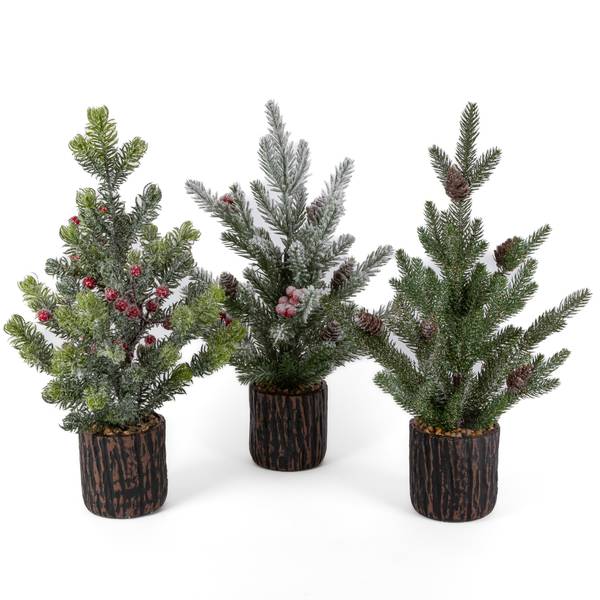 Gerson Holiday Potted Pine Trees, Assorted - 2803990 | Blain's Farm & Fleet