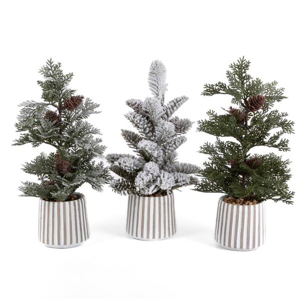 Gerson 12"H Holiday Potted Pine Trees, Assorted - 2803970 | Blain's ...