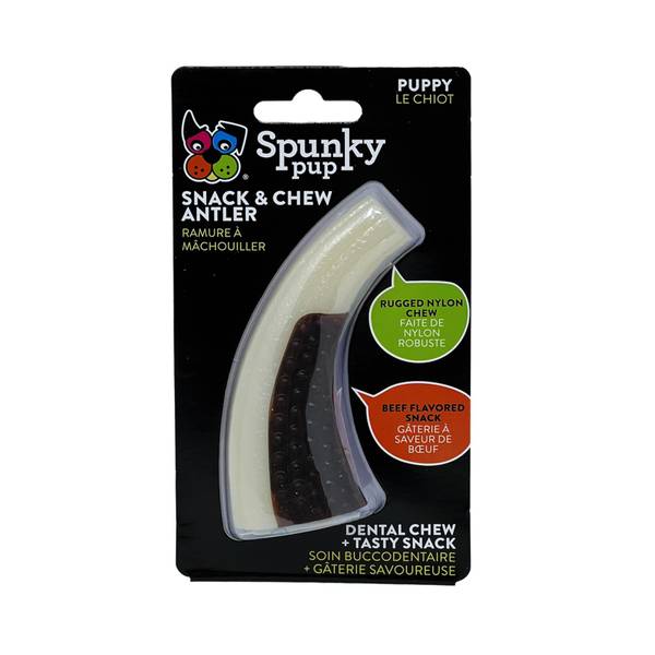 Spunky Pup Small Snack and Chew Antler Combo Flavored Dog Chew Toy - 2110 | Blain's Farm & Fleet