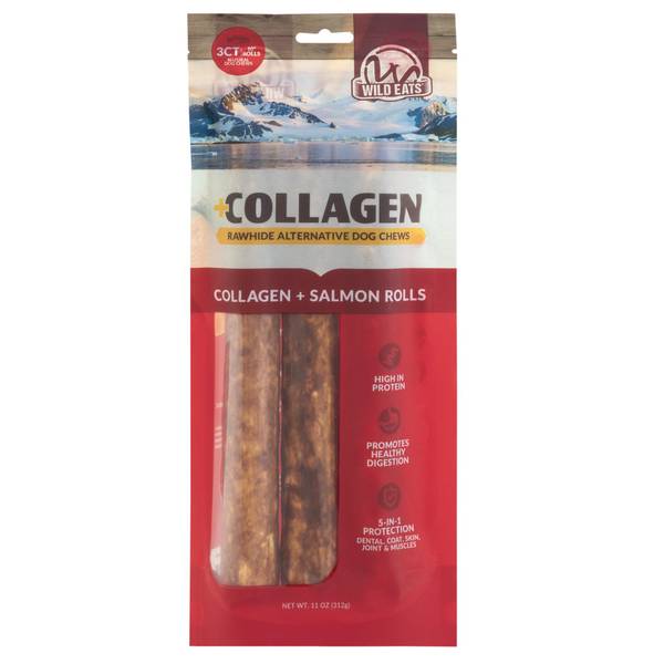 Wild Eats Collagen Salmon Flavored Rolls 10" 3PK - 40371537 | Blain's ...