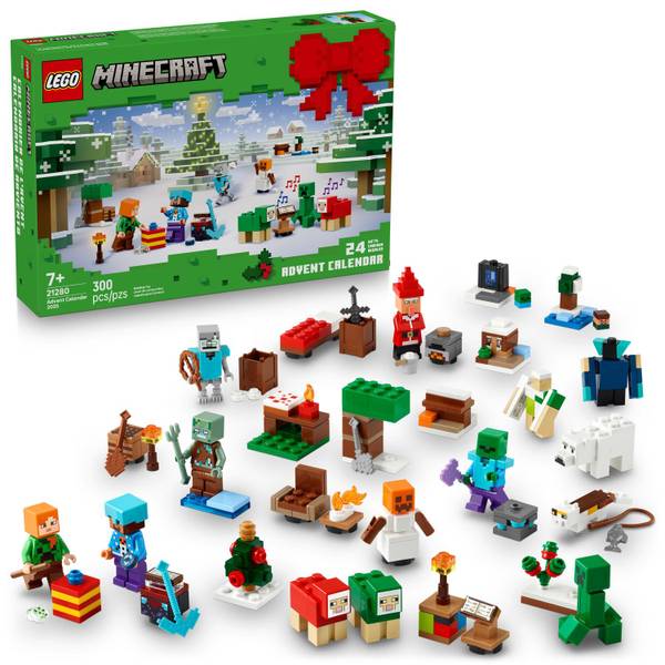 LEGO Minecraft Advent Calendar 21280 Gift Set - 6526801 | Blain's Farm ...