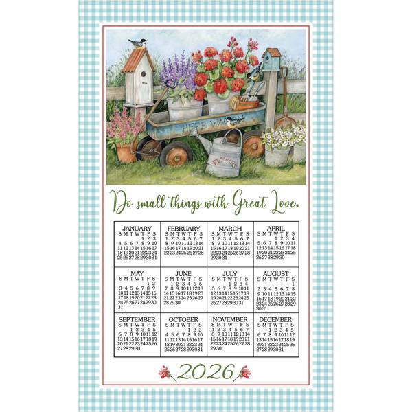 Kay Dee Designs Blue Wagon 2026 Calendar Towel - F3557 | Blain's Farm ...