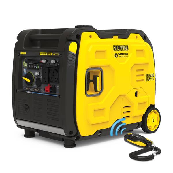 Champion Power Equipment 5500-Watt Wireless Remote Start Portable ...