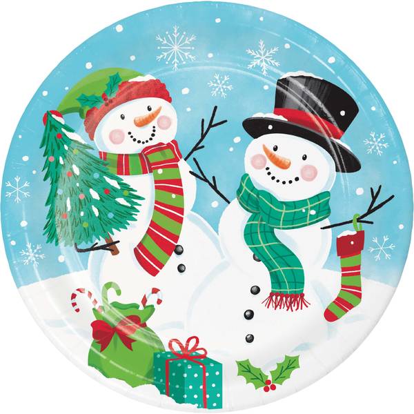 Creative Converting Frosty Friends Dinner Plates - 376153 | Blain's ...