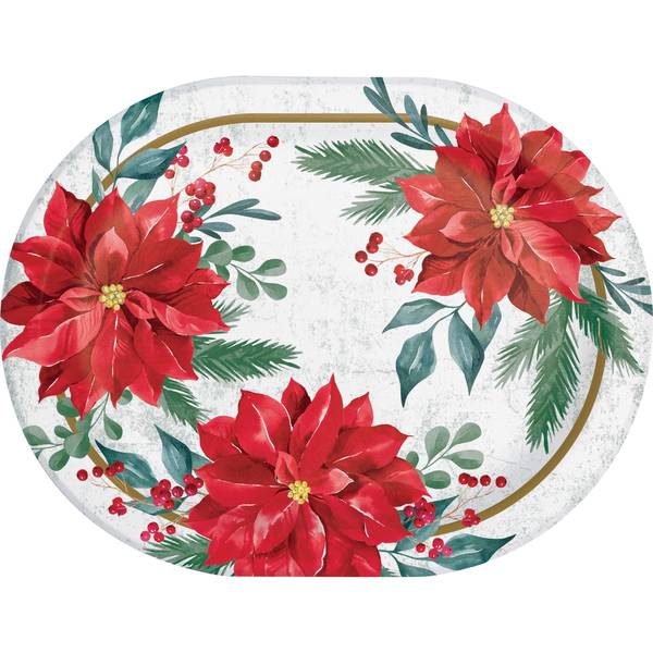 Creative Converting Festive Floral Oval Platter - 376064 | Blain's Farm ...