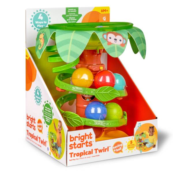 Bright Starts Tropical Twirl Ball Play Toy - 16826 | Blain's Farm & Fleet