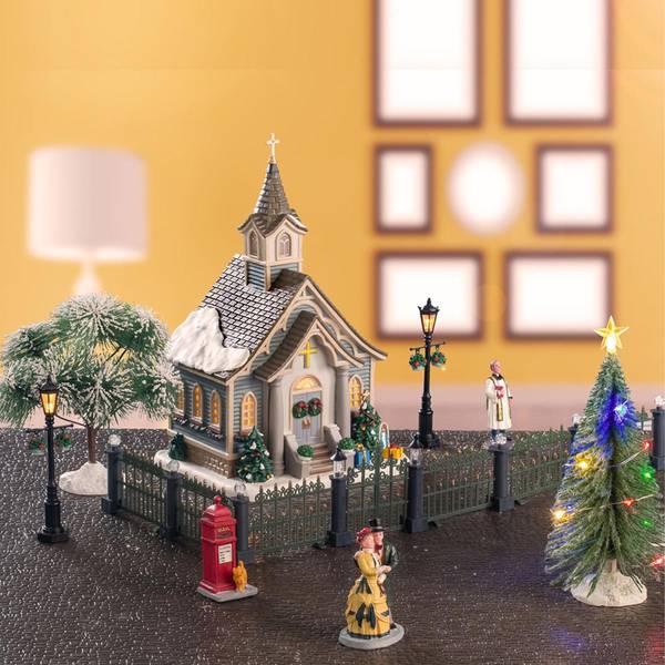 Lemax Small Town Church Table Decor Set - 56670 | Blain's Farm & Fleet