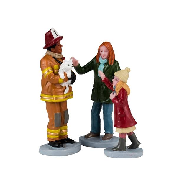 Lemax 3-Piece Fireman To The Rescue Table Decor - 42325 | Blain's Farm ...