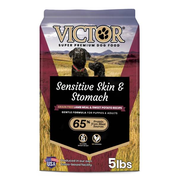 Victor Sensitive Skin/Stomach Grain Free Lamb/Sweet Potato Recipe Dry ...