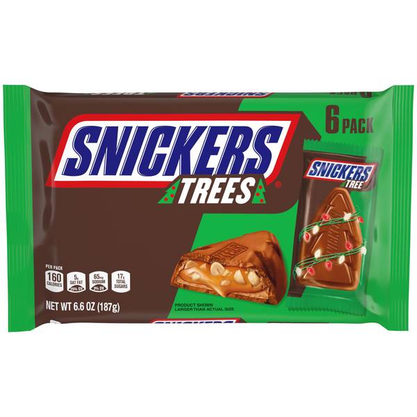 Snickers 6-Pack Christmas Tree Chocolate - 464344 | Blain's Farm & Fleet